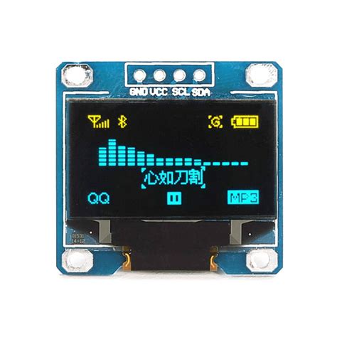 Pantalla Oled 096 Pulgadas I2c Azul Amarillo