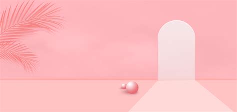 粉色拱形门立体背景背景图片粉色拱形门立体背景背景素材图片千库网
