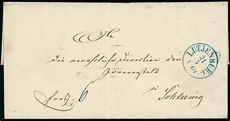 1860 Ufrankeret brev mærket Freÿ og 6 sk med blåt antiqua