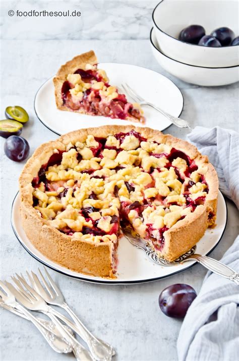 Omas Zwetschgenkuchen Mit Streusel Auf Mürbeteig Rezept
