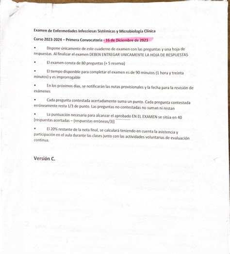 Examen 161223 Enf Infecciosas Pdf