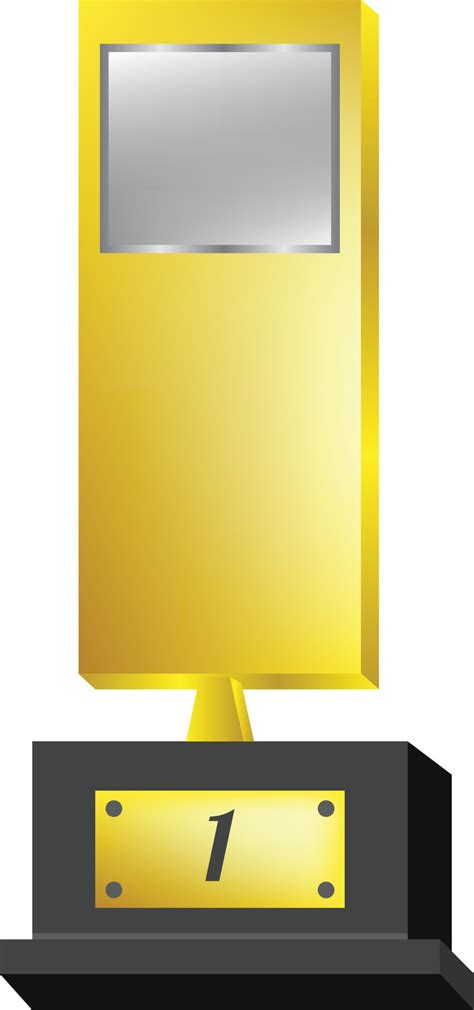 Golden Square Trophy Design Element For Championship Template 10816428