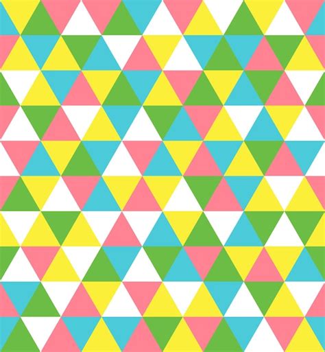 Premium Vector Retro Triangle Vector Seamless Pattern Festive Merry Geometric Shapes Background
