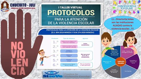 Taller Protocolos De AtenciÓn En Casos De Violencia Escolar Ugel