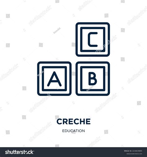 Creche Icon Education Collection Thin Linear Stock Vector Royalty Free