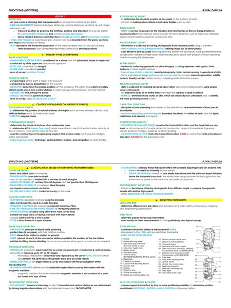 Survey Midterm Pdf Surveying Metrology