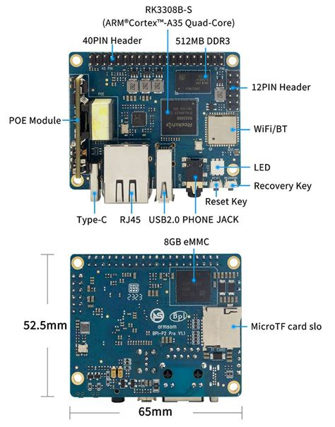 Banana Pi BPI P Pro Use RK Chip Design With M DDR G EMMC Wifi Bt Onboard Support