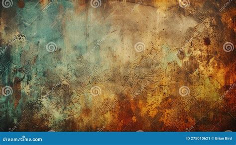 Wide Rust Textured Banner Background Generative Ai Stock Illustration