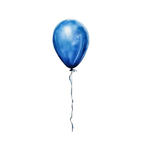 Il Y A Un Ballon Bleu Avec Une Ficelle Attachée à L ai Générative