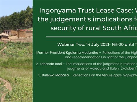 2nd Webinar Invitation Ingonyama Trust Lease Case What Are The