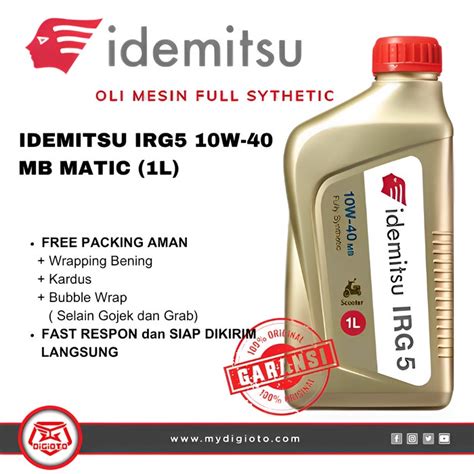 Jual Oli Mesin Motor Idemitsu IRG W L Full Synthetic Oli Matic Shopee Indonesia