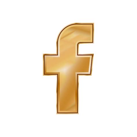 Ícono de letra f ícono de redes sociales ícono de facebook Vector Premium