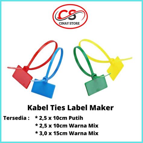 Kabel Ties Label Maker Kabel Tie Name Tag Label Pengikat Lazada Indonesia