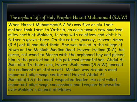 The Makki Life Our Holy Prophet Hazrat Muhammad Pptx