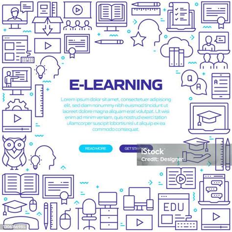 E러닝 온라인 교육 및 거리 교육 관련 현대 벡터 일러스트레이션 0명에 대한 스톡 벡터 아트 및 기타 이미지 0명 개념 공부 Istock