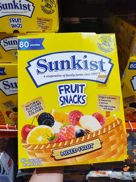 Sunkist Assorted Mixed Fruit Snacks 80 Pack Food And Drinks Packaged