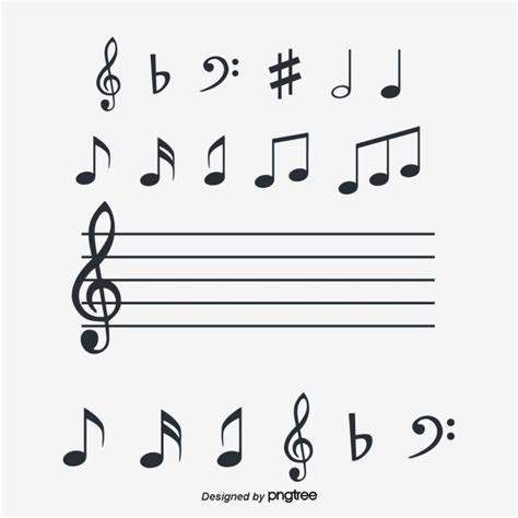 음표 일러스트 음악 클립 아트 상징 통널 Png 일러스트 및 Psd 이미지 무료 다운로드 Pngtree 악보 음악