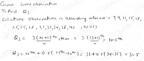 Solved Consider The Given Set Of Data The Third Quartile