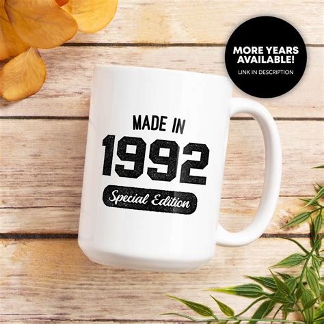Made In 1992 Mug 31 Year Old Birthday Vintage 1992 Mug Wife 31st