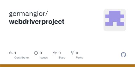 GitHub Germangior Webdriverproject
