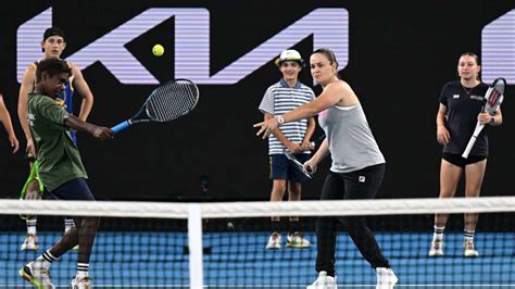 Beaming Barty Returns To The Courts For A Casual Bash With The Mob