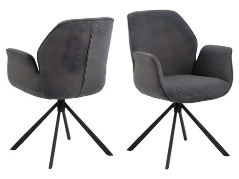 Aura Chaise De Salle à Manger Avec Accoudoirs Gris