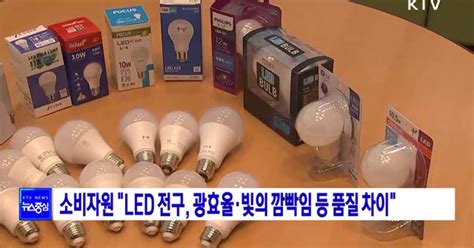 소비자원 Led 전구 광효율·빛의 깜빡임 등 품질 차이