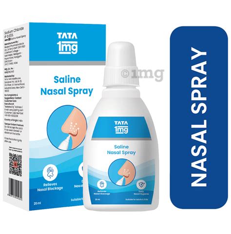Tata 1mg Saline Nasal Spray To Clears Nasal Congestion Moisturise