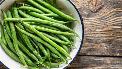 Green Beans Copyspace On A Side Stock Illustration Illustration Of