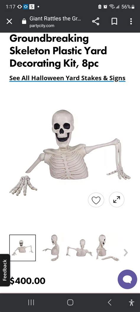 Party City Giant Rattles The Groundbreaking Skeleton Plastic Yard