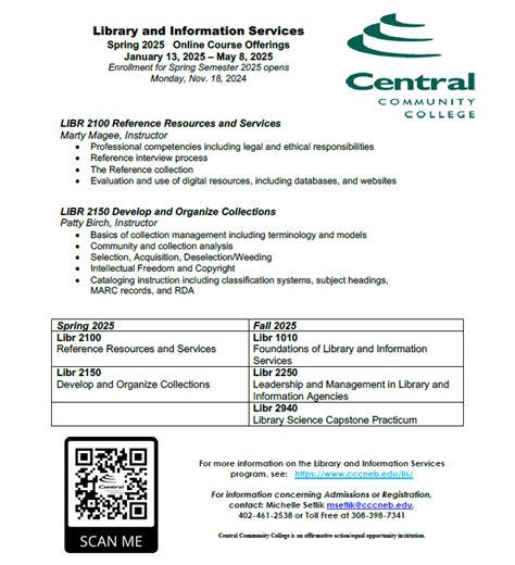 Ccc Library Information Services Classes For Spring 2025 Nebraska Library Commission Blog