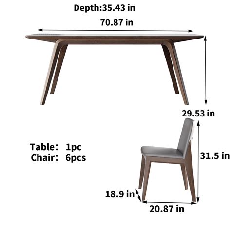 Greyleigh Rock Slab Rectangular Modern Simple Dining Table Rectangular