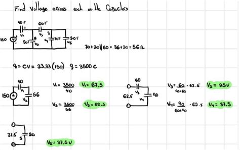 Solved Voltage Has To Drop After Each Capacitor Therefore
