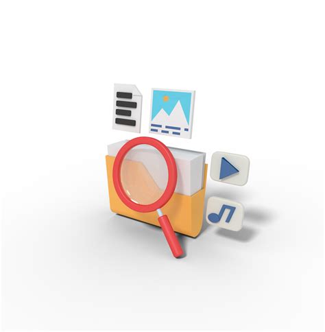 3d Illustration Of Searching File In Folder 10987407 PNG