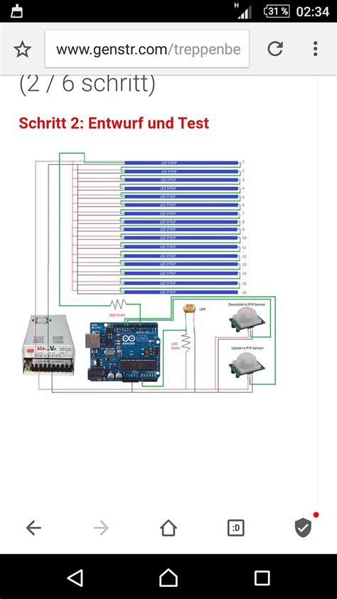 Treppenbeleuchtung WS2812B HC SR04 LDR Deutsch Arduino Forum