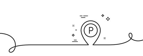 Vetores De Ícone Da Linha De Estacionamento Sinal De Ponteiro Do Mapa