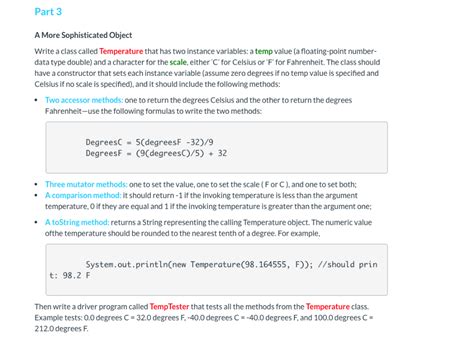 Solved Part 3 A More Sophisticated Object Write A Class
