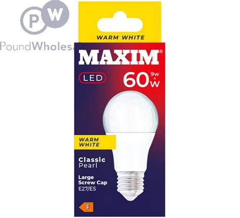 Wholesale Maxim Led Light Bulb 10w 60w Gls Pearl Warm White Edison