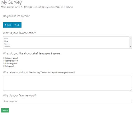 Github Blazerunner Survey Easy To Use Survey System In Php
