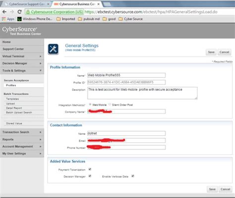 Step By Step Guide For CyberSource Secure Acceptance