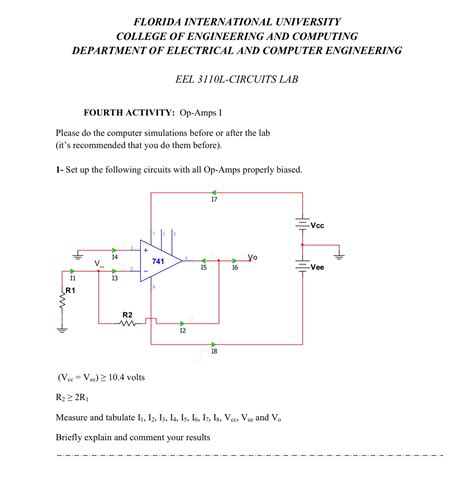 Solved FLORIDA INTERNATIONAL UNIVERSITYCOLLEGE OF Chegg