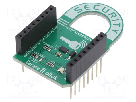 secure 7 click mikroe click board prototype board comp atecc608a