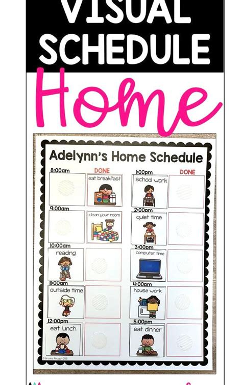 Free Printable Visual Schedule For Home Printable Templates