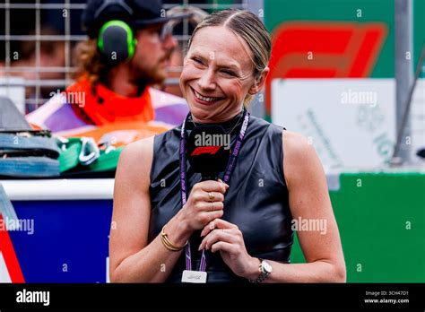 F1tv Presenter Ruth Buscombe Of The United Kingdom Looks On During The