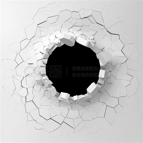 白色高清图片墙壁破坏。在白色背景上隔离的 3d 插图风景名胜免费下载格式2850像素编号42350264 千图网
