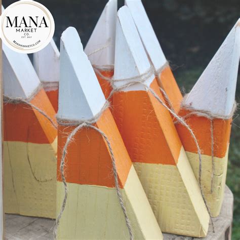 Candy Corn Decor Wood Candy Corn Fall Tiered Tray Decor Fall Decor For Halloween Farmhouse