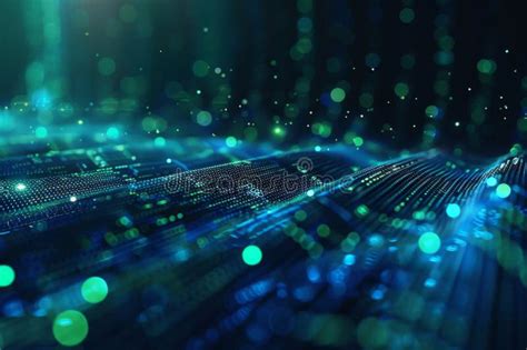 Abstract Digital Waveform With Glowing Particles Stock Illustration Illustration Of Business