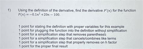 Solved Using The Definition Of The Derivative Find The Chegg