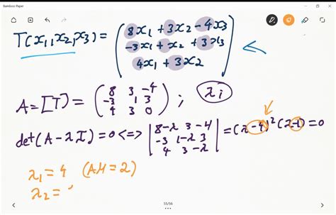 Find The Standard Matrix A For The Given Linear Operator And Determine