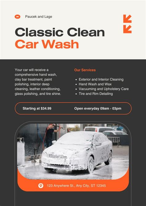 Page 3 Free Printable Customizable Car Wash Flyer Templates Canva